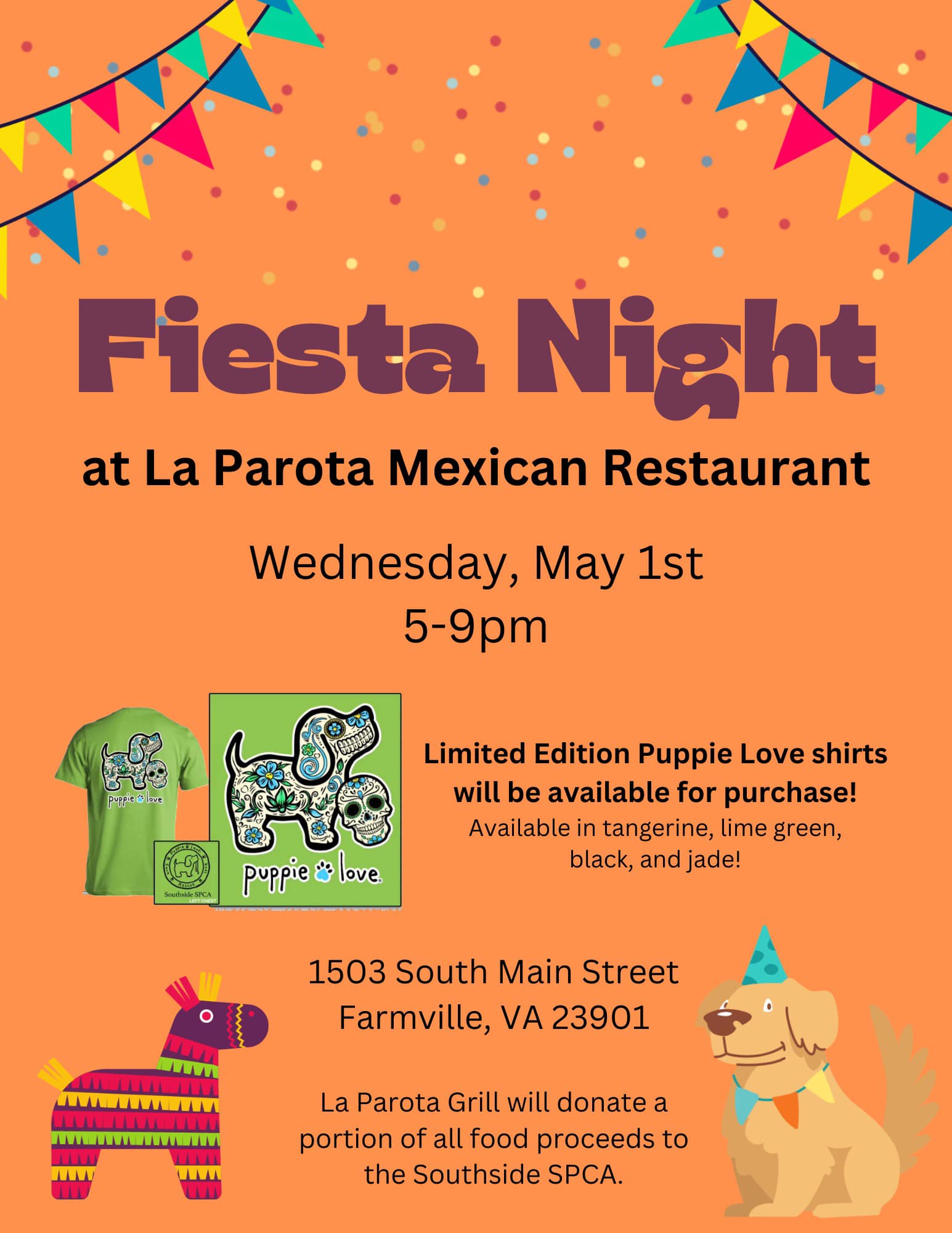 Join us for Fiesta Night at La Parota on May 1! | Southside SPCA